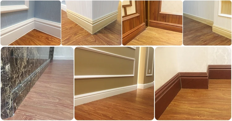 Eco-friendly Wholesale Composite Baseboard Custom Wpc / Pvc Skirting ...