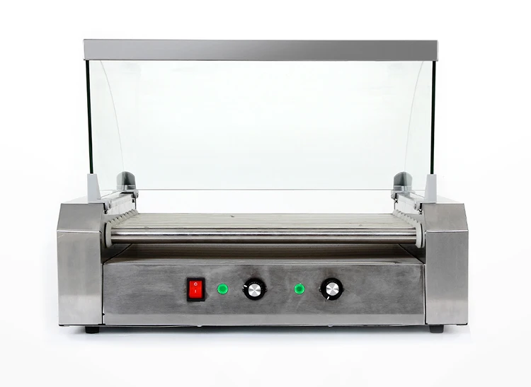 Automatic Hot Dog Griller - Stainless Steel 9 Roller