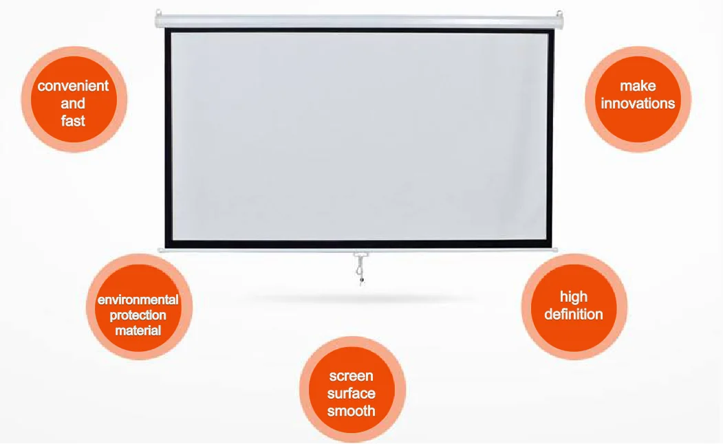 Future Slow Retract Mechanism Manual Pull-down Projector Screen