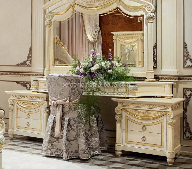 OE-FASHION Royal Bedroom Dressing Table with Mirror