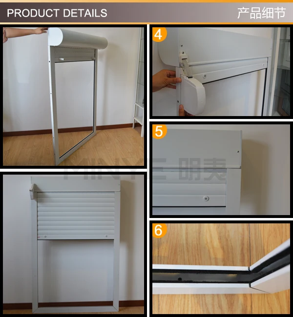Manual Open Aluminum Shutter Window With Roller Up /rolling Windows ...