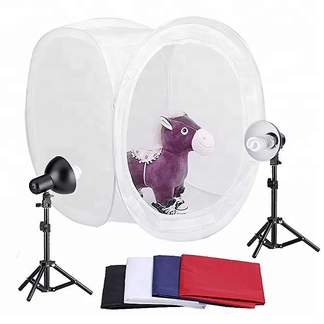Photo Studio Shooting Tent Light Cube Diffusion Soft Box Kit With 4 ...