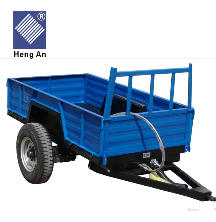 Mini Farm Garden Tractor Mounted Single Axle Dump Trailer Mover For ...