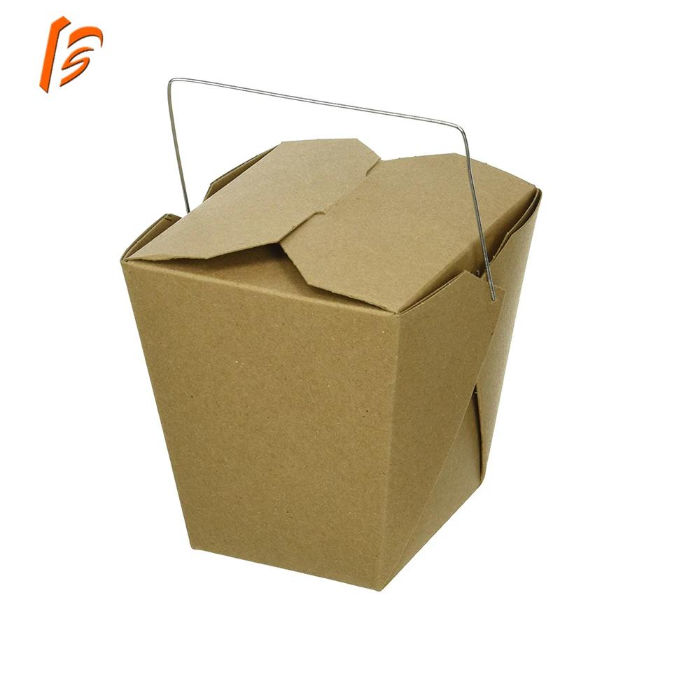 Chinese Take Out Boxes For Party Favor And Food Pail Kraft Paper Noodle ...
