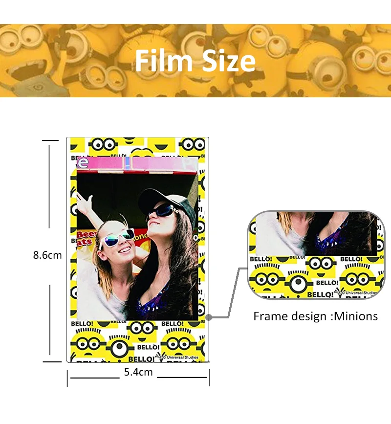 Fujifilm Instax Mini Film Movie Minion For 8/9/7s/25 Instant Camera ...