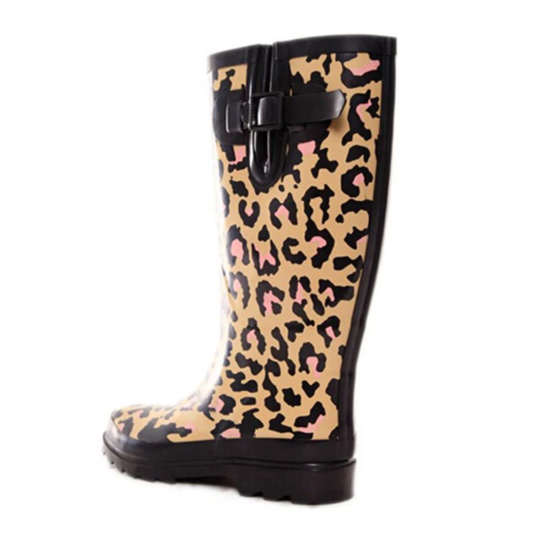 Custom Made Patterned Yellow Half Rubber Fashion Wellington Boots - Buy ...
