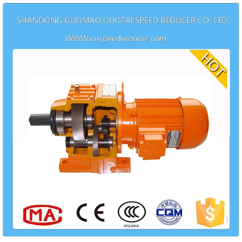 Gr89 Helical Guomao Inline Gear Motor Reducer Used For Mixer Conveyor ...