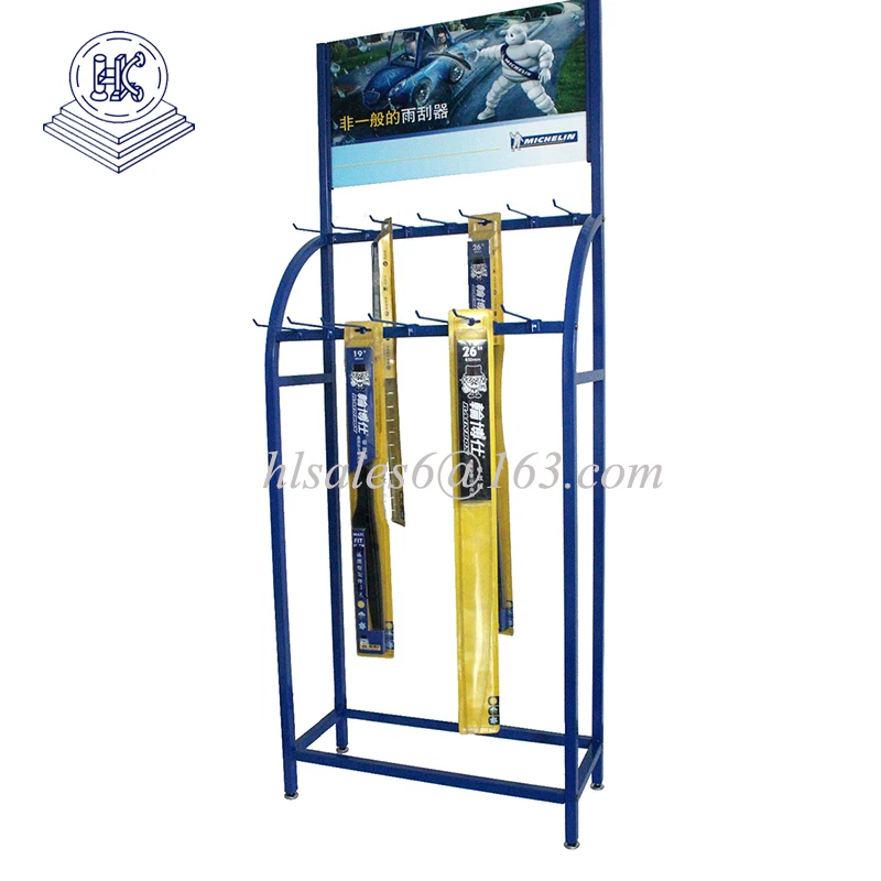 Custom Logo Metal Floor Windshield Wiper Display Rack - Buy Windshield ...