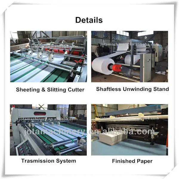 Servo Motor Drive Rotary Automatic Roll Paper Sheeting Machine ...