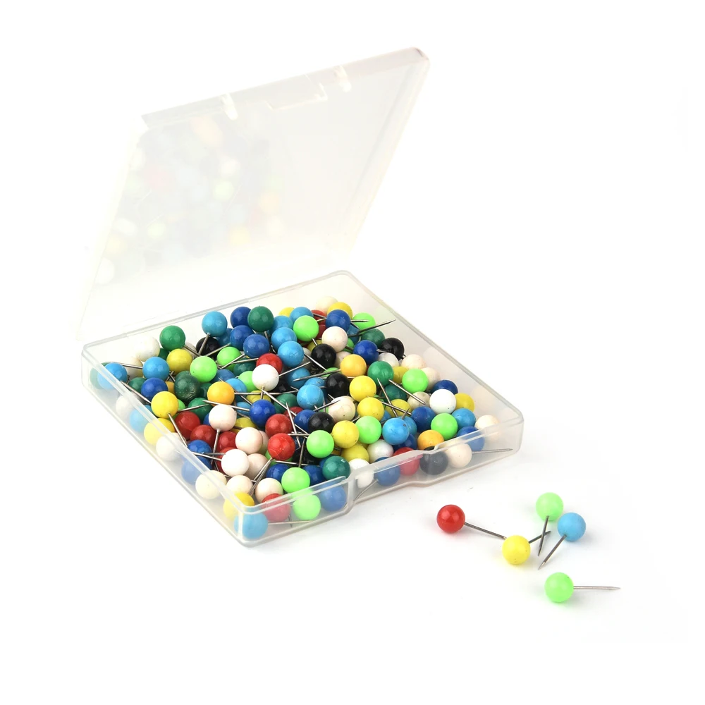 Assorted Color Round Head Map Pin Ball Head Push Pins