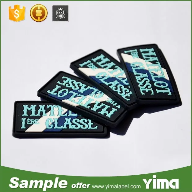 Custom Embossed Silicone Tag Badge 3d Brand Logo Silicone Patch Label ...