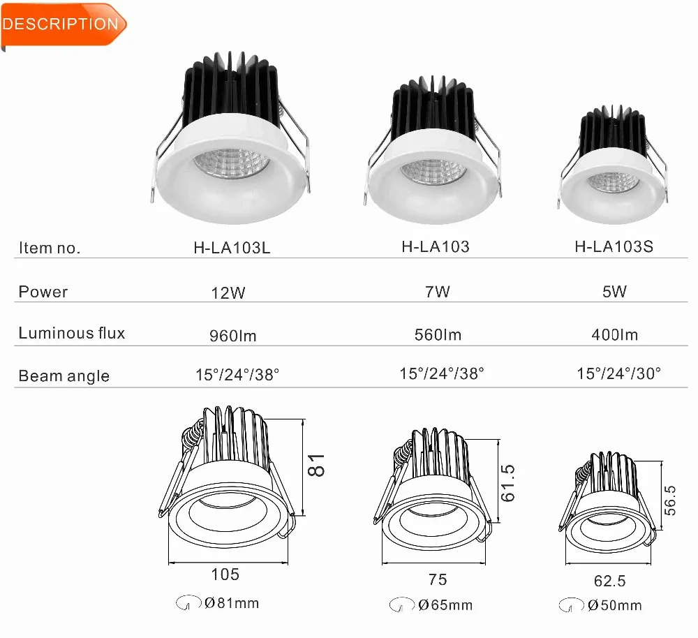 10w Ceiling 11w Recessed 12 Volt Dimmable 240v Down Lights,24v Chip ...