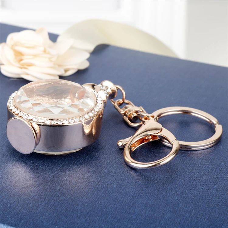 Perfume Bottle Keychain Round Keyring Gift For Women Girls Handbag ...