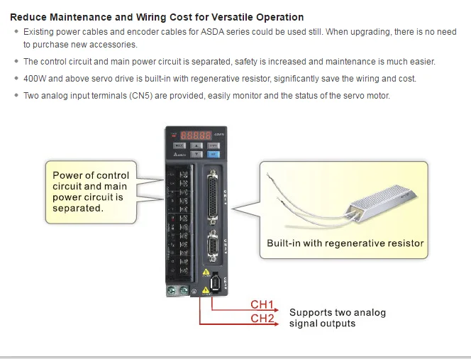 Asd-b2-0221-b+emca-c20602rs Delta Ecma-b2 Series 200w - Buy Asd-b2-0221 ...