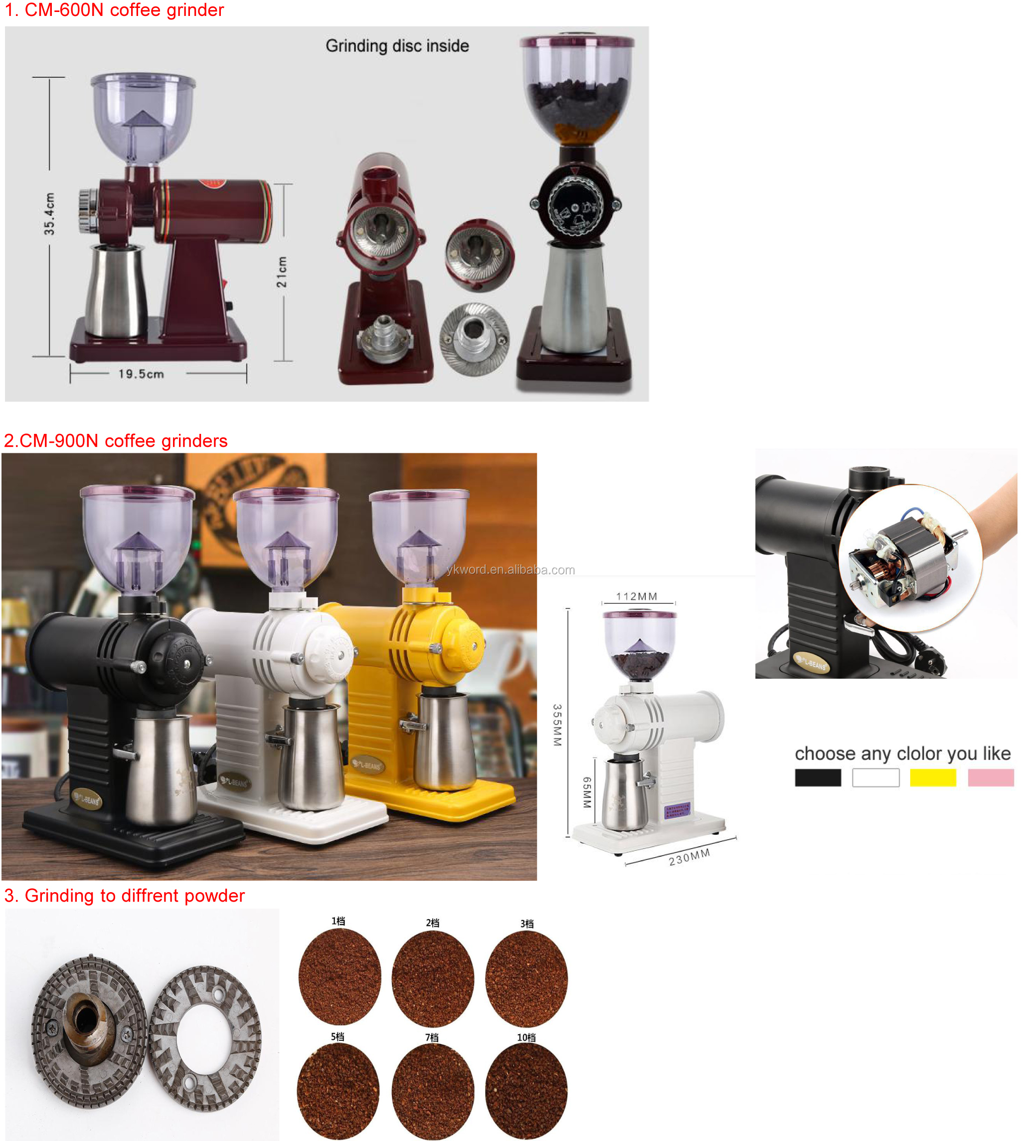 Stainless Steel Coffee Grinder - Large Capacity & Quality