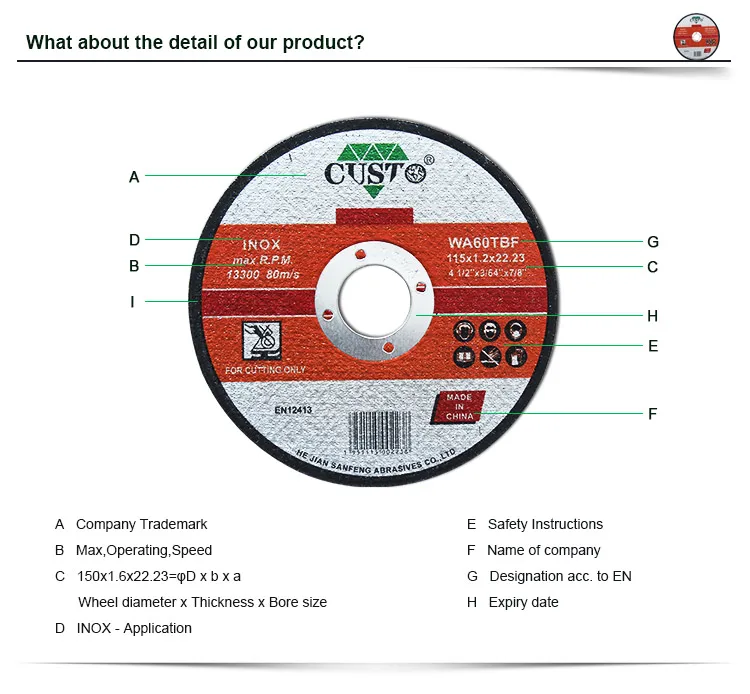 4 Inch Inox Cutting Wheel - Durable & Efficient Cutting