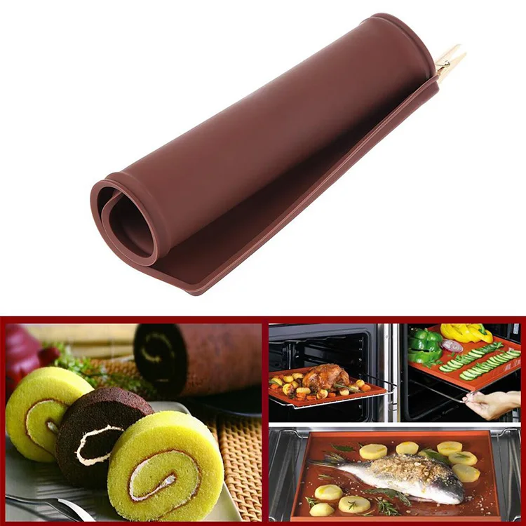 Non-stick Silicone Swiss Roll Cake Baking Tray Roulade Baking Sheet ...