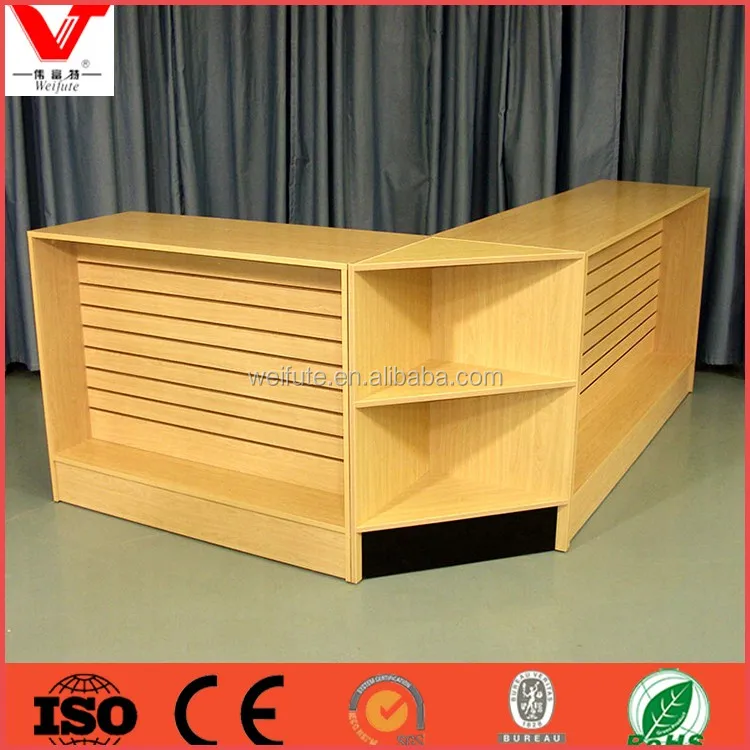 Retail Store Wooden Cash Register/supermarket Checkout Counter - Buy ...