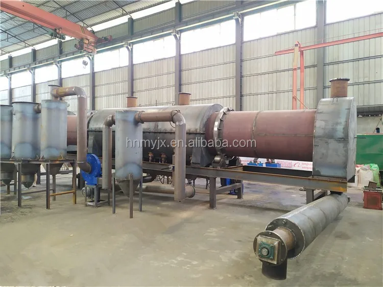 Professional Production Continuous Rotary Drum Charcoal Biochar Making ...