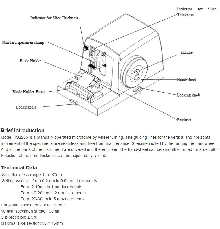 Factory Supply High Quality Medical Equipments Manual Rotary Microtome ...