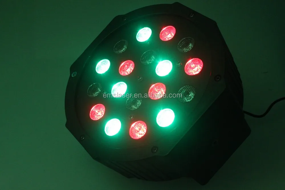 Wholesale 18 Pcs*1w Rgb Flat Par Can Stage Light Plastic Party Dj Led ...