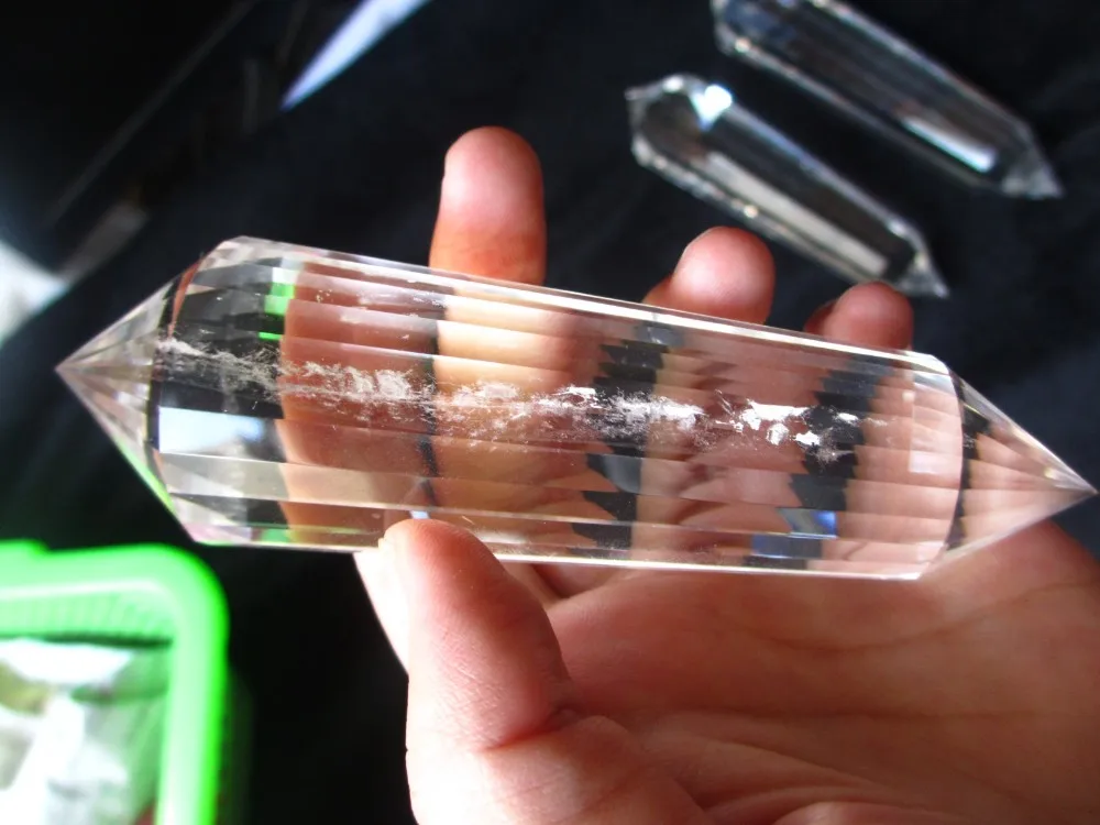 Pure Natural 100% Clear Quartz Rock Crystal 13 Facet Prism,Rare ...