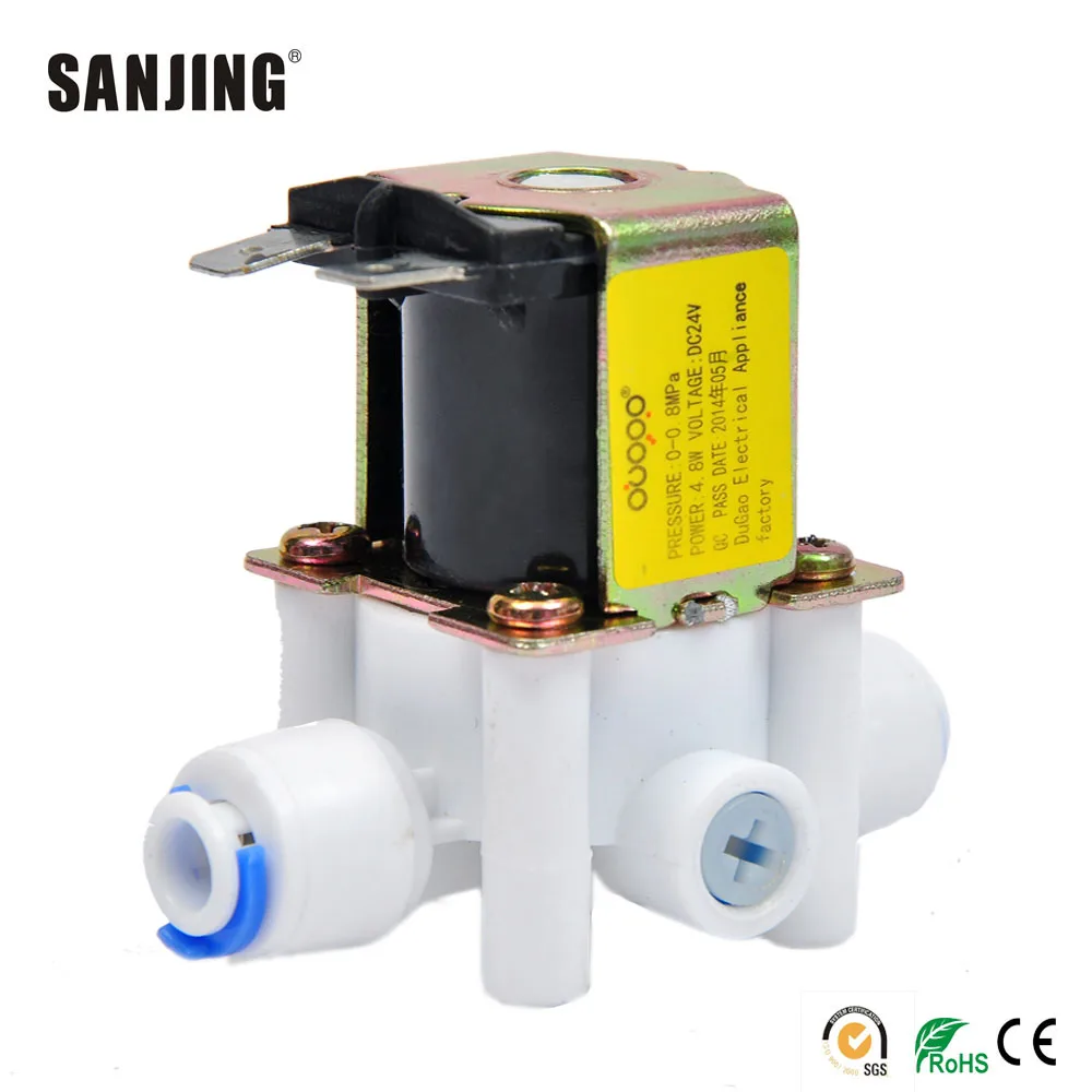 Dc24v/quick Fitting Electric Water Solenoid Valve Plastic 1/2 For Ro Water System 18s - Buy ...