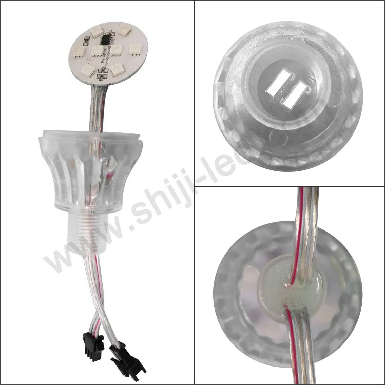 60mm DC24V 6018 Cabochon LED Fairground Decoration RGB Pixel Lights