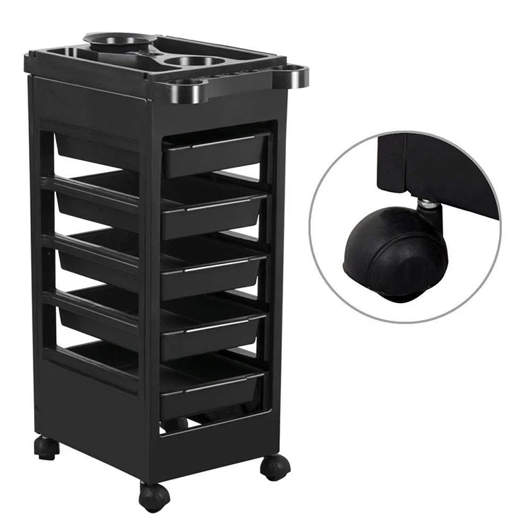Plastic Hair Salon Trolley Storage Tray Cart Home Spa Hairdressing ...