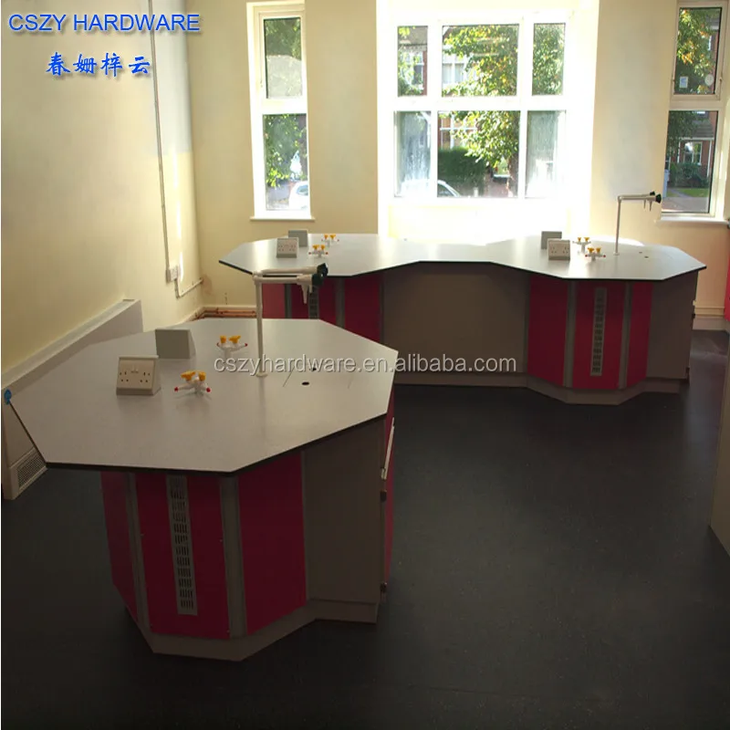 Epoxy Resin Top Student Octagonal Lab Table For School Lab Room - Buy ...