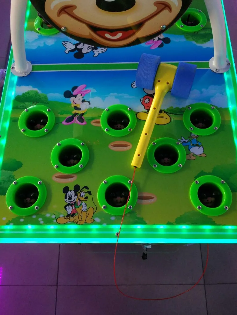 Coin Operated Double Players Hitting Mouse Hammer Game Machine For Two ...