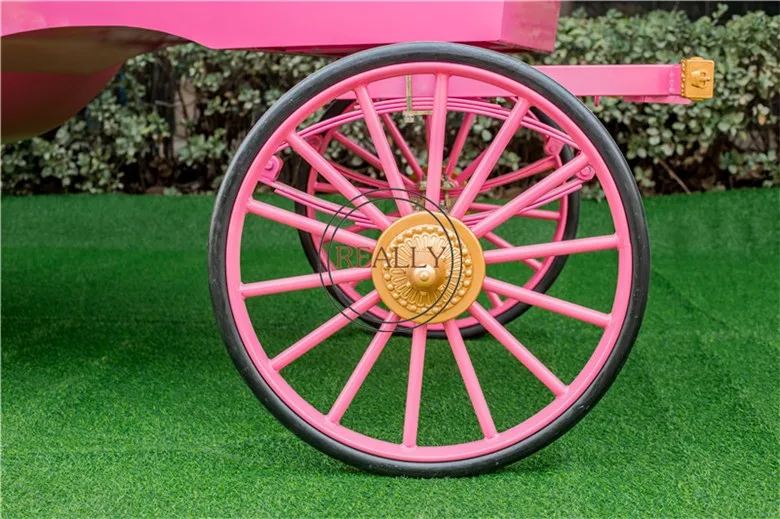 Pink Horse and Carriage - Elegant Wedding Scenic Spot Trailer