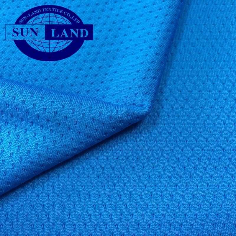 100% Polyester Jacquard Knitted Dry Fit Coolpass Mesh Fabric For T ...
