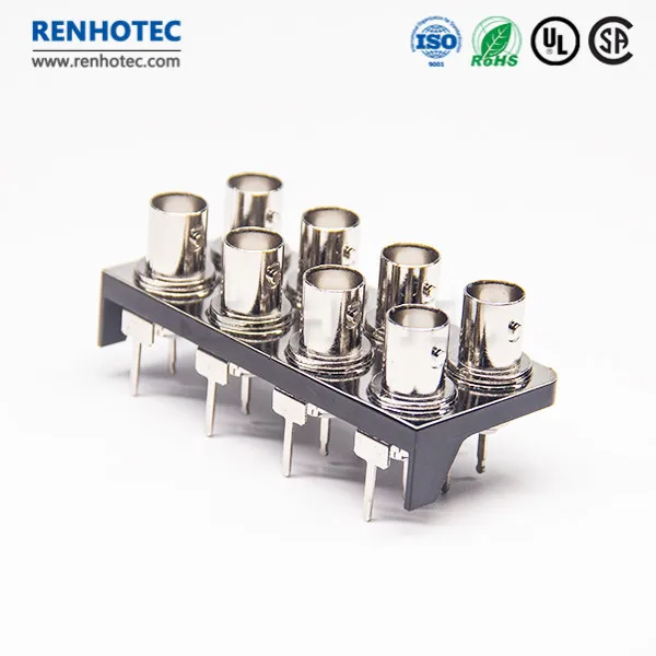 8 Port 75ohm Bnc Jack Splitter Connector Panel Mount For Cctv - Buy 8 ...