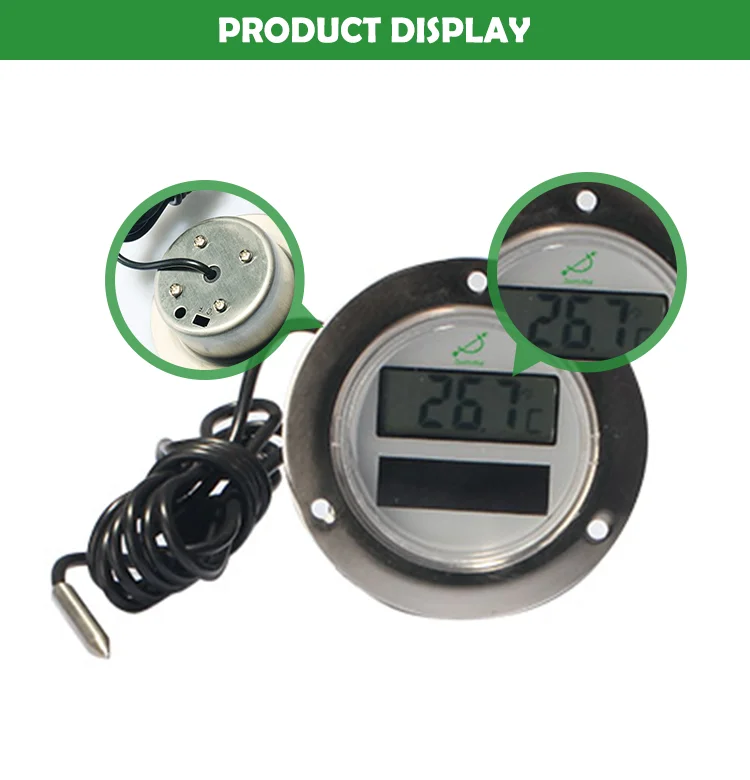 Solar Power Operated Instant Read Industrial Digital Thermometer