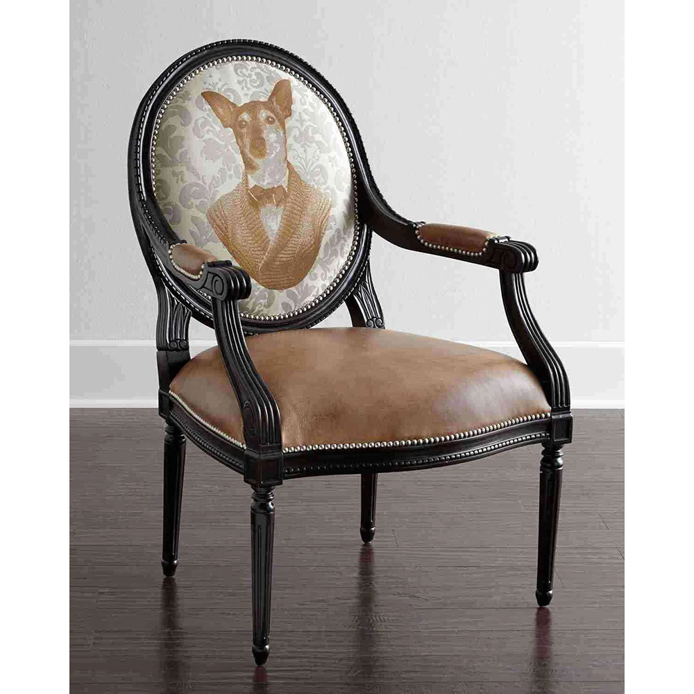 Frank furniture Modern classic wood design wooden leg louis dining ...