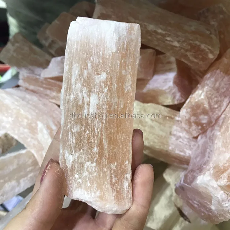 Natural Gypsum Rough Stone Orange Gypsum Rock Can Be Used As Lighting ...