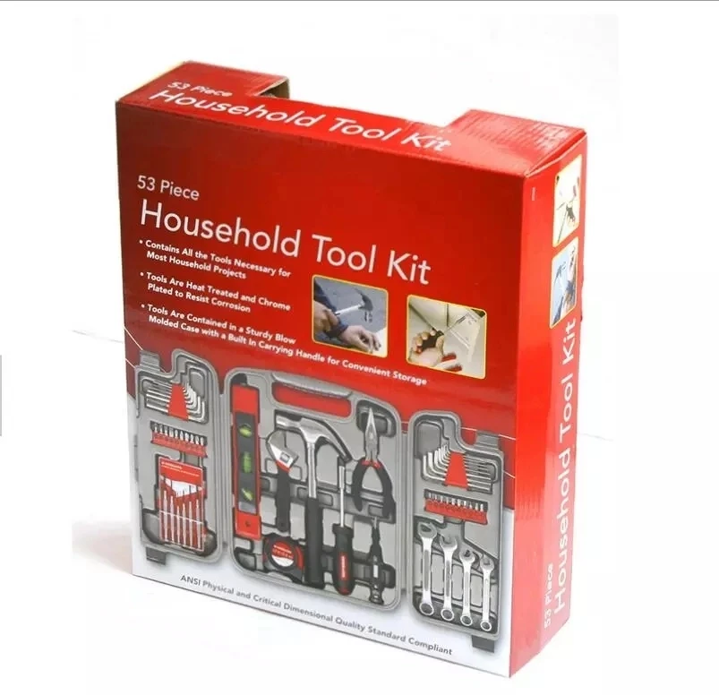 Plastic Multifunction Hand Tool Set - 53pcs Mechanical Tools