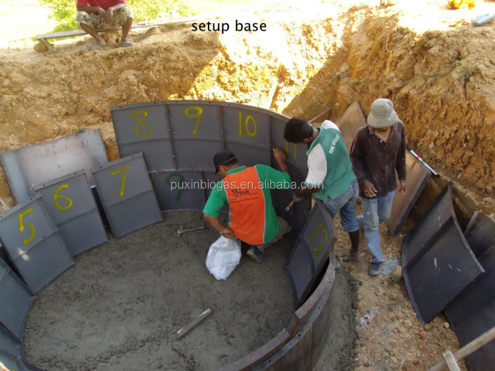 Puxin Design 10m3 Domestic Small Biogas Digester For Cooking And ...