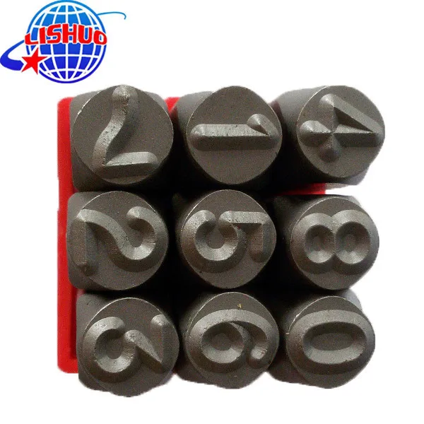 Juego de punzones con números y letras, juego de punzones con alfabeto