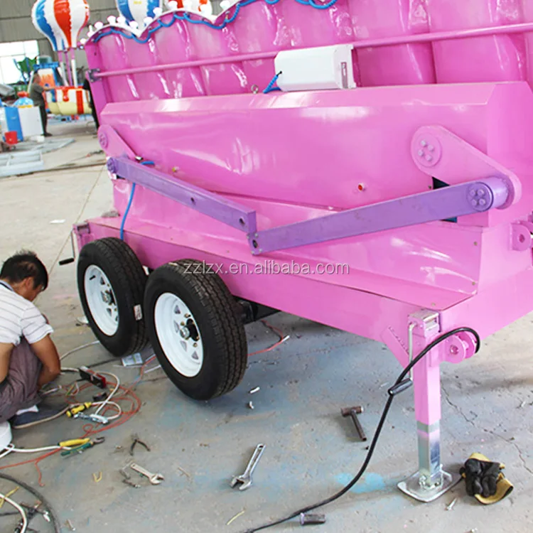 Carnival Game Trailer Mounted Amusement Ride Crazy Wave
