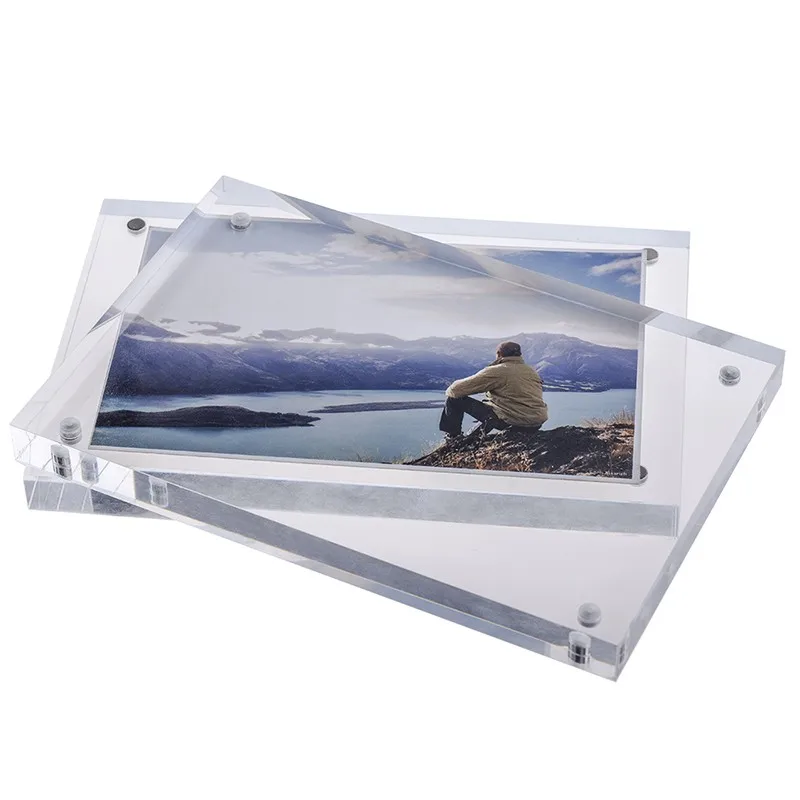 Custom Acrylic Magnetic Photo Frame Lucite Picture Display Frame ...