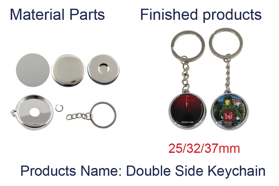 High Quality 1" 25mm Electroplate Keychain Button Badge