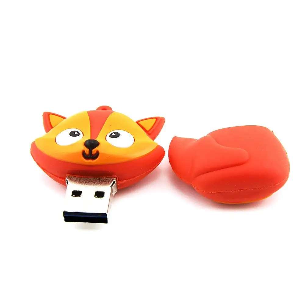 Novelty Fox Shape Design 16gb Usb 2.0 Flash Drive Cute Memory Stick ...