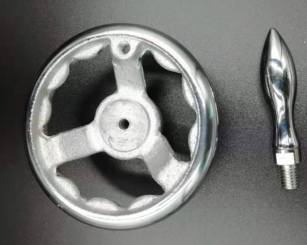 Durable Round Silver Cast Iron Hand Wheel for Milling Machine Lathe