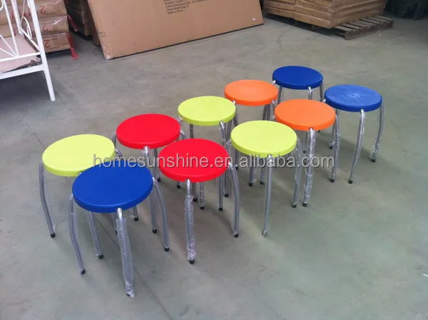 Coloful Round Stack Stool Metal Stack Circular Stool For Home And ...