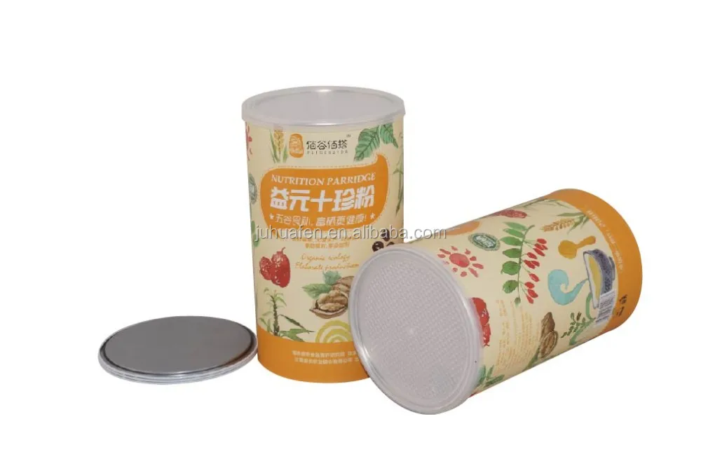 Nutrition Parridge Powder Paper Packaging Canister With Aluminum Foil ...