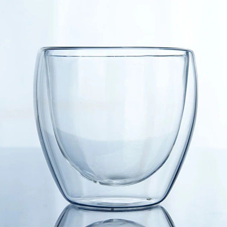 Factory Price Office Modern Thermal Glass Tea Cups Without Handles ...