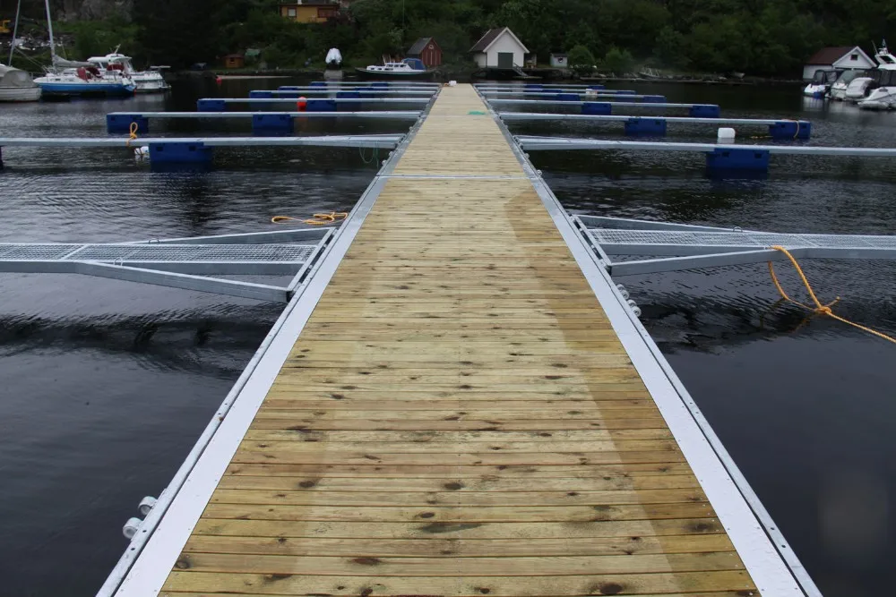 5.8m*2m Galvanized Steel Frame With Wood Covered Floating Deck,Marine ...