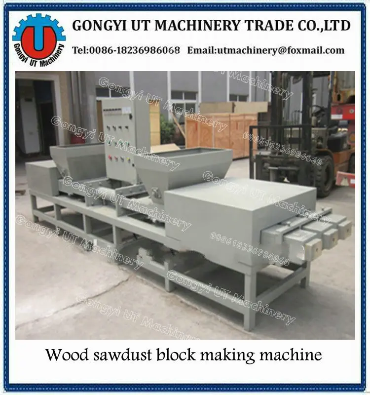 Light Weight Wood Sawdust Pallet Block Machine /beautiful Shape Sawdust ...